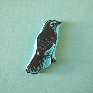 Bird Stamp, Hand Carved Stamp, Mocking Bird, Black Bird, Bird Lover ...