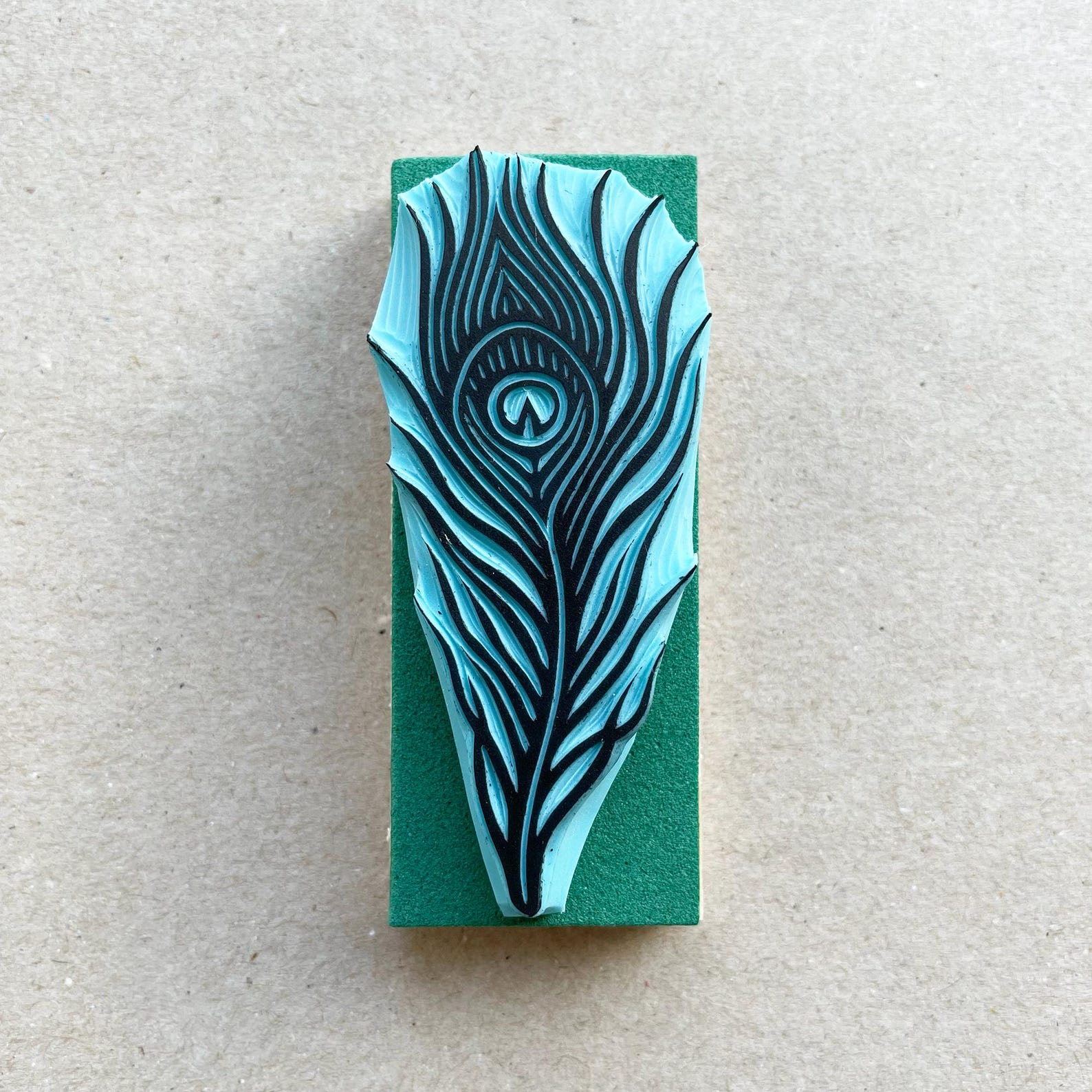 Feather Rubber Stamp Set Boho Craft and Packaging - Etsy