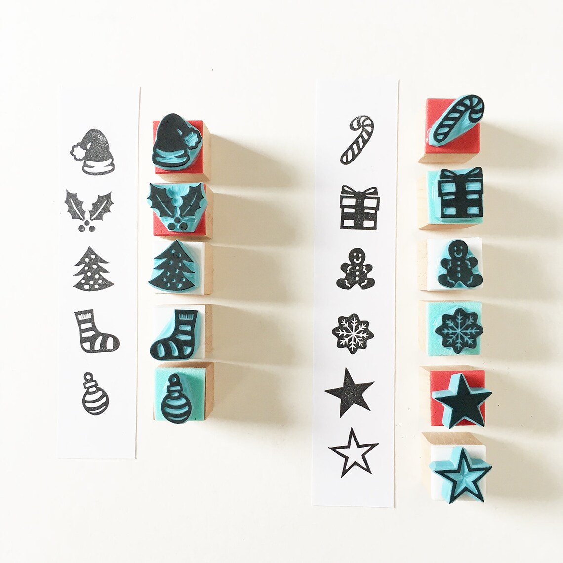 Christmas Rubber Stamps Assortment of Christmas Stamp - Etsy