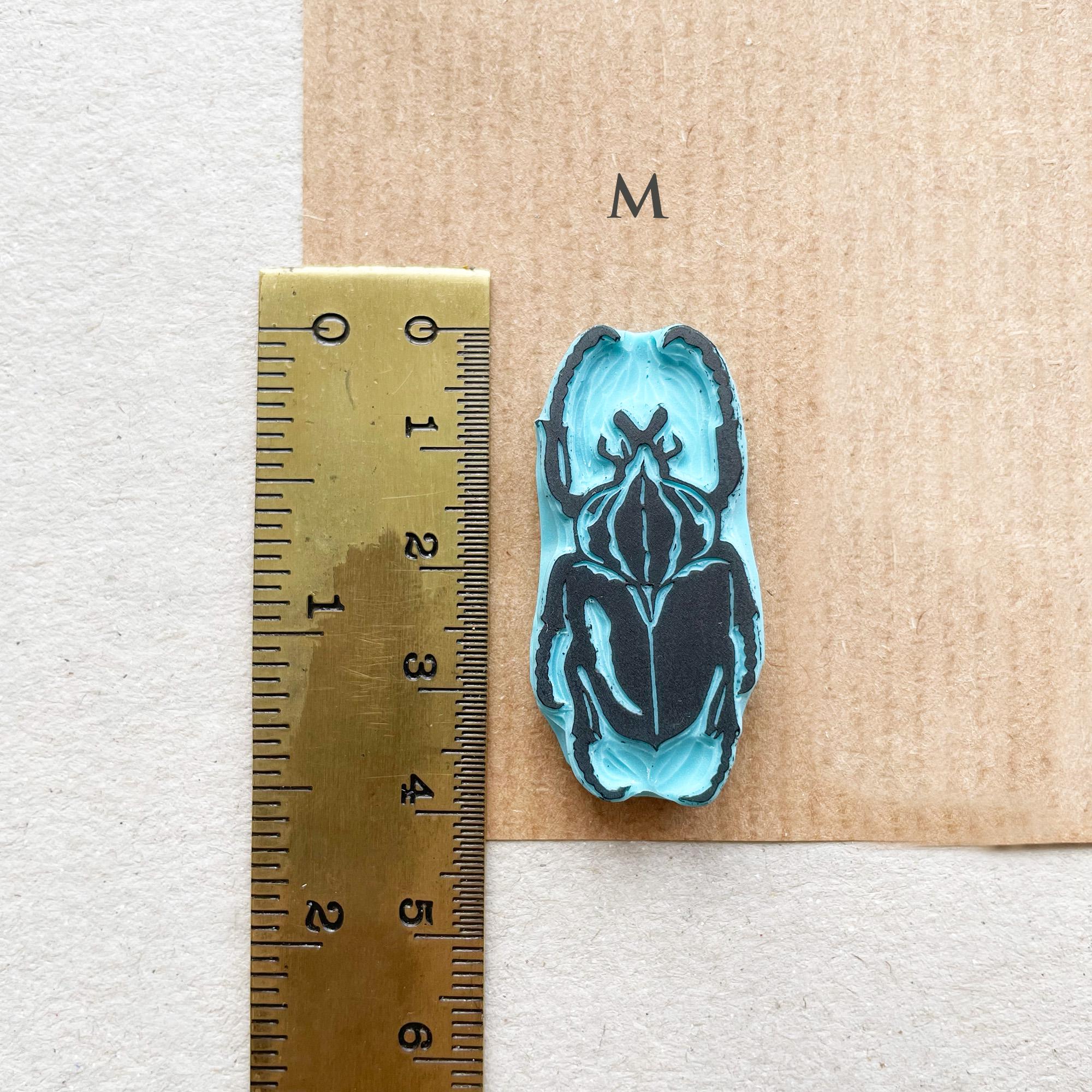 Scarab Hand Carved Rubber Stamp - Etsy