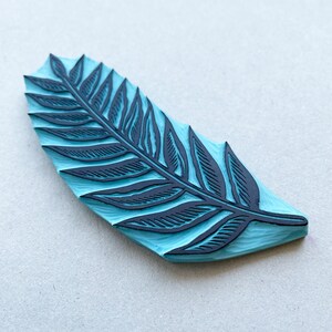Hand Carved Leaf Rubber Stamp: Textile Pattern Making (4" Tall) - Etsy