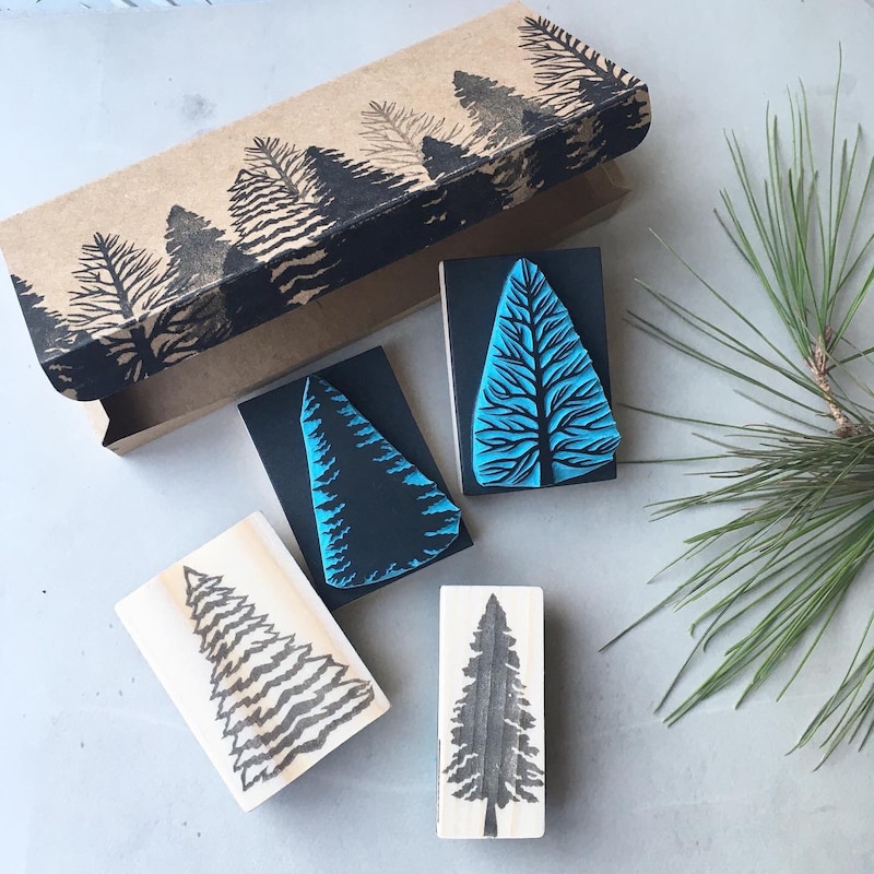 Tree Rubber Stamp - Etsy