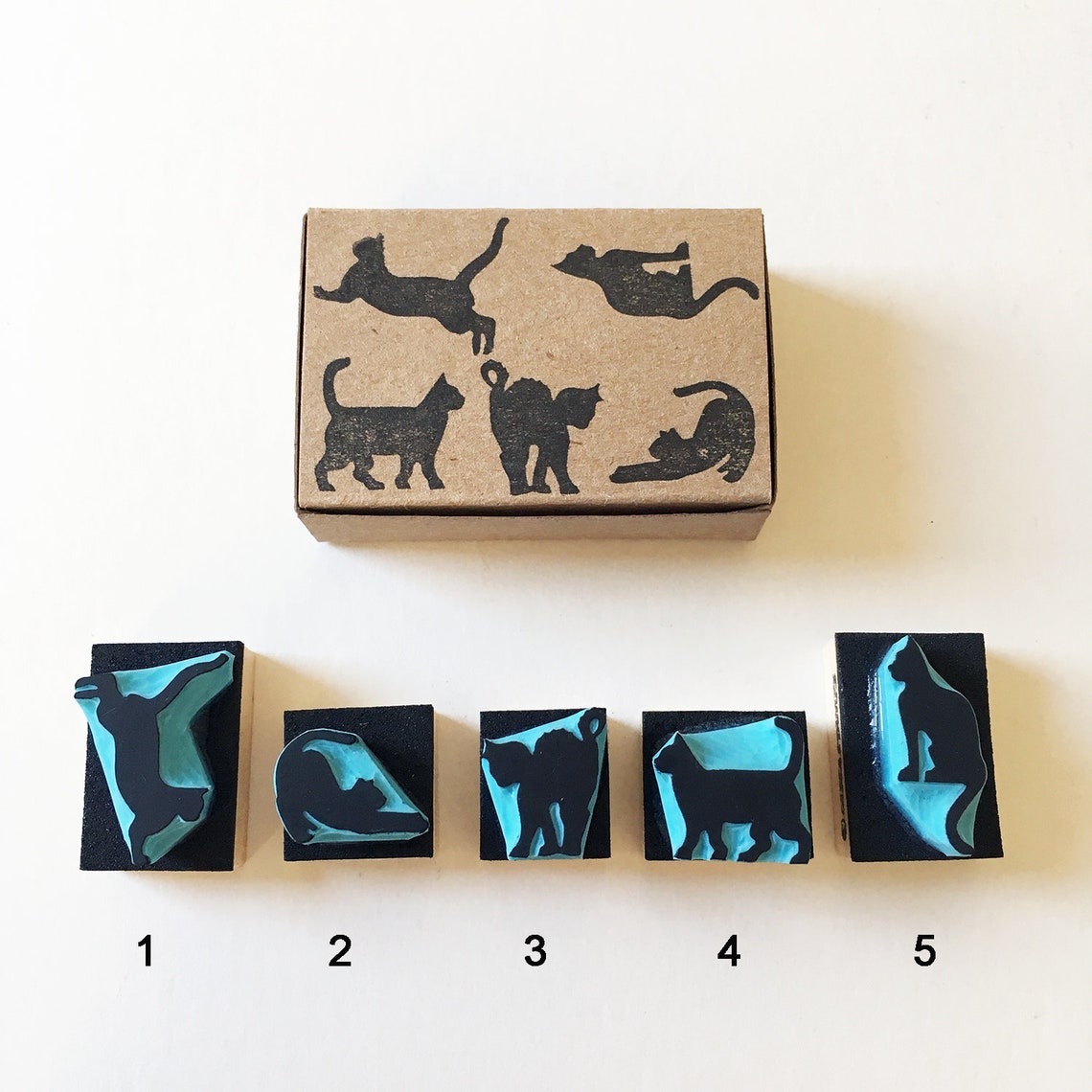 Cat Rubber Stamps Individual Cats or Cat Set of 5 Cat - Etsy