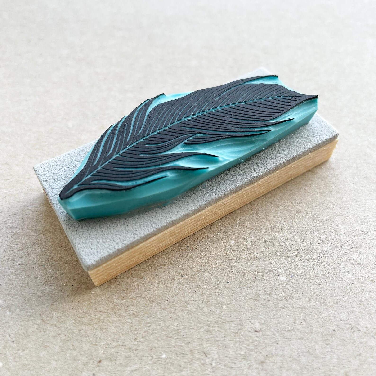 Feather Rubber Stamp Set Boho Craft and Packaging - Etsy
