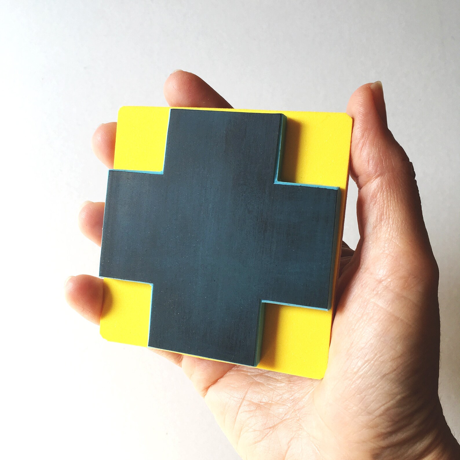 Plus Sign Stamp Hand Carved Mounted Hipster Decor Rubber - Etsy