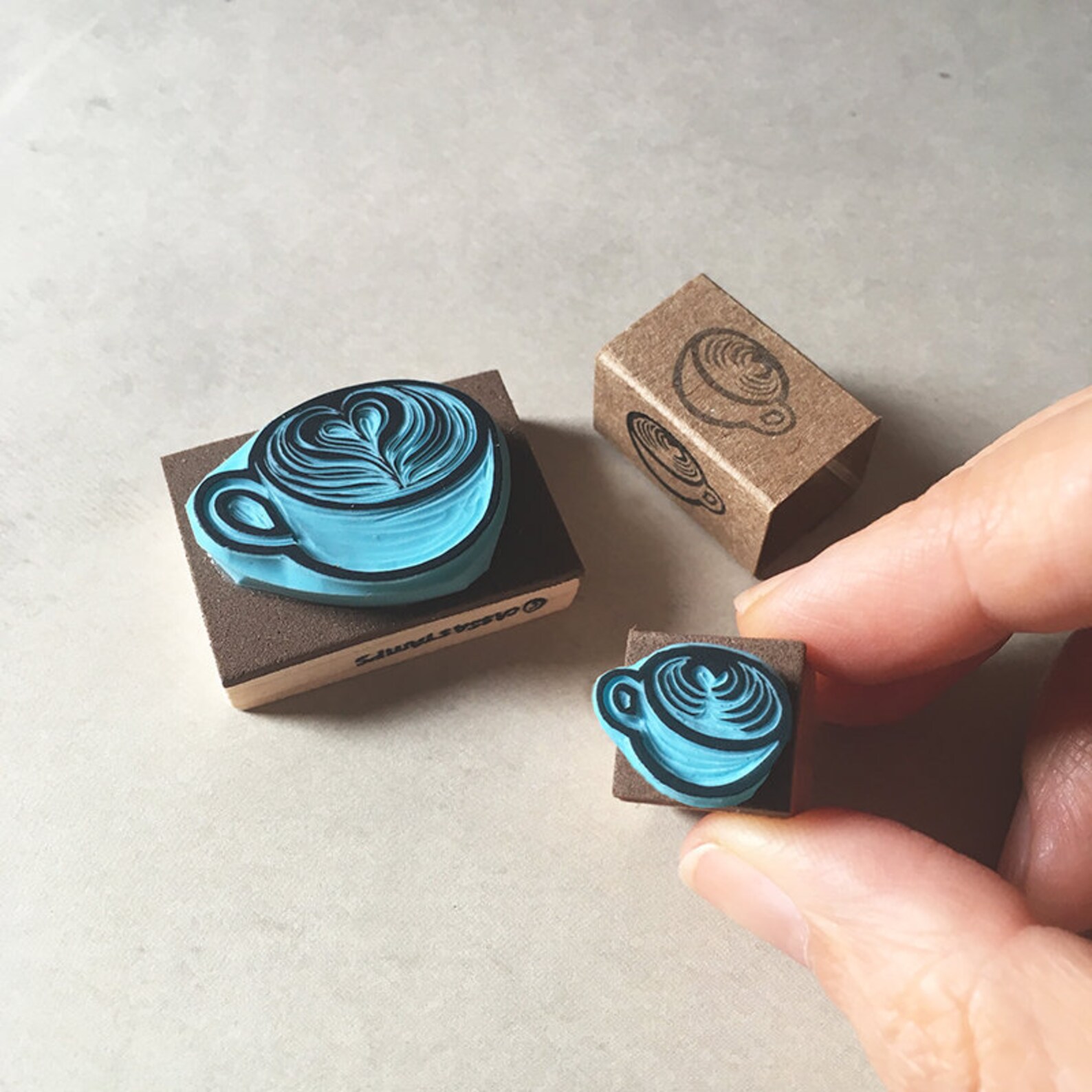 Hand Carved Coffee Cup Rubber Stamp, Coffee Lover Gift - Etsy