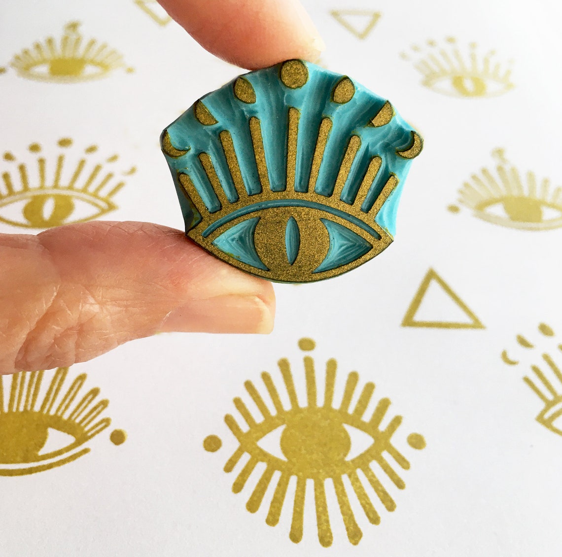 Mystische Augen Stempel handgeschnitzte Augenstempel Cosmic - Etsy.de