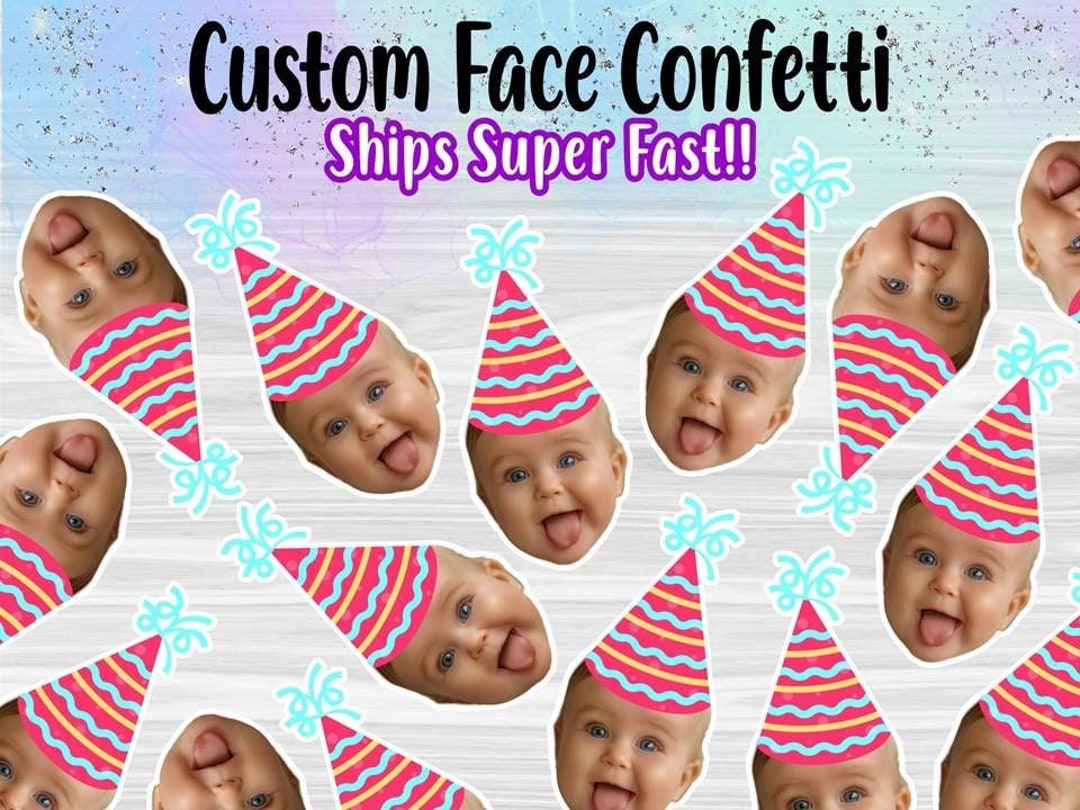 Personalized Face Confetti, Fun Custom Photo Confetti, Face Table ...