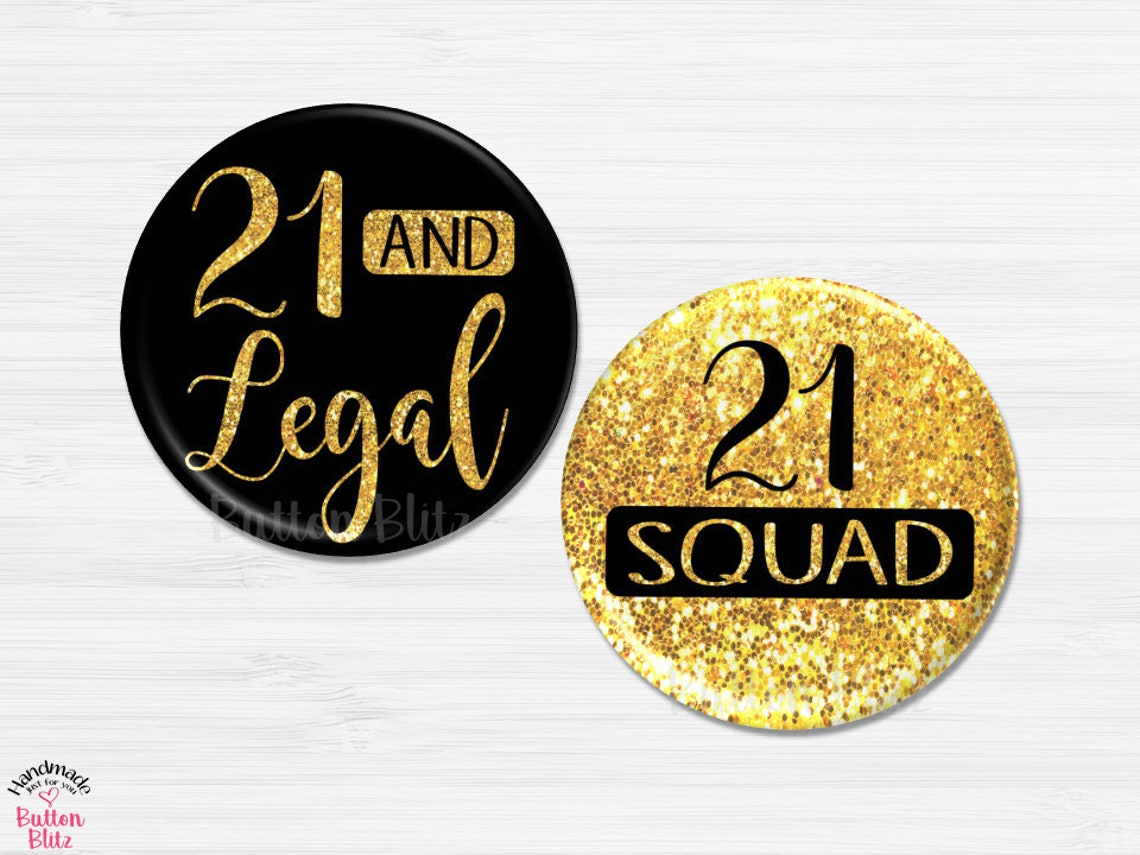 21st Birthday Party Pins 21st Birthday Favors 21st Birthday - Etsy