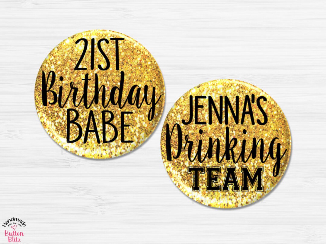 21st Birthday Party Favors, 21st Birthday Pins, 21st Drinking Party ...
