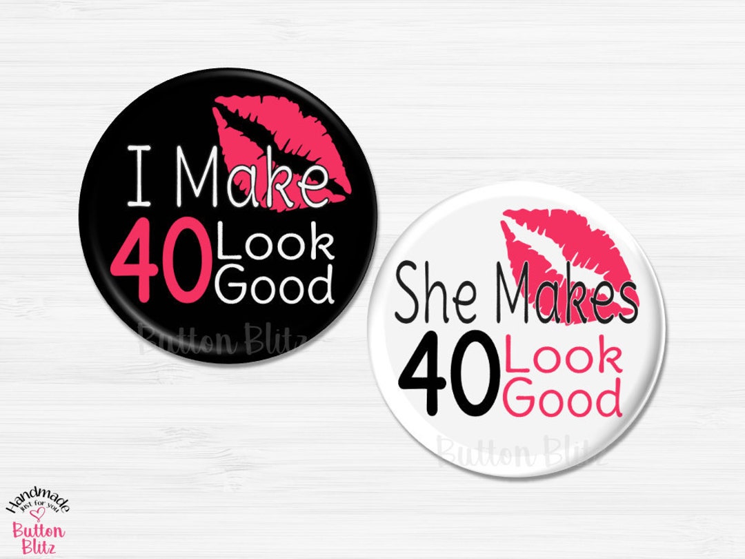 40th Birthday Party Buttons, Birthday Squad Pins, Birthday Party ...