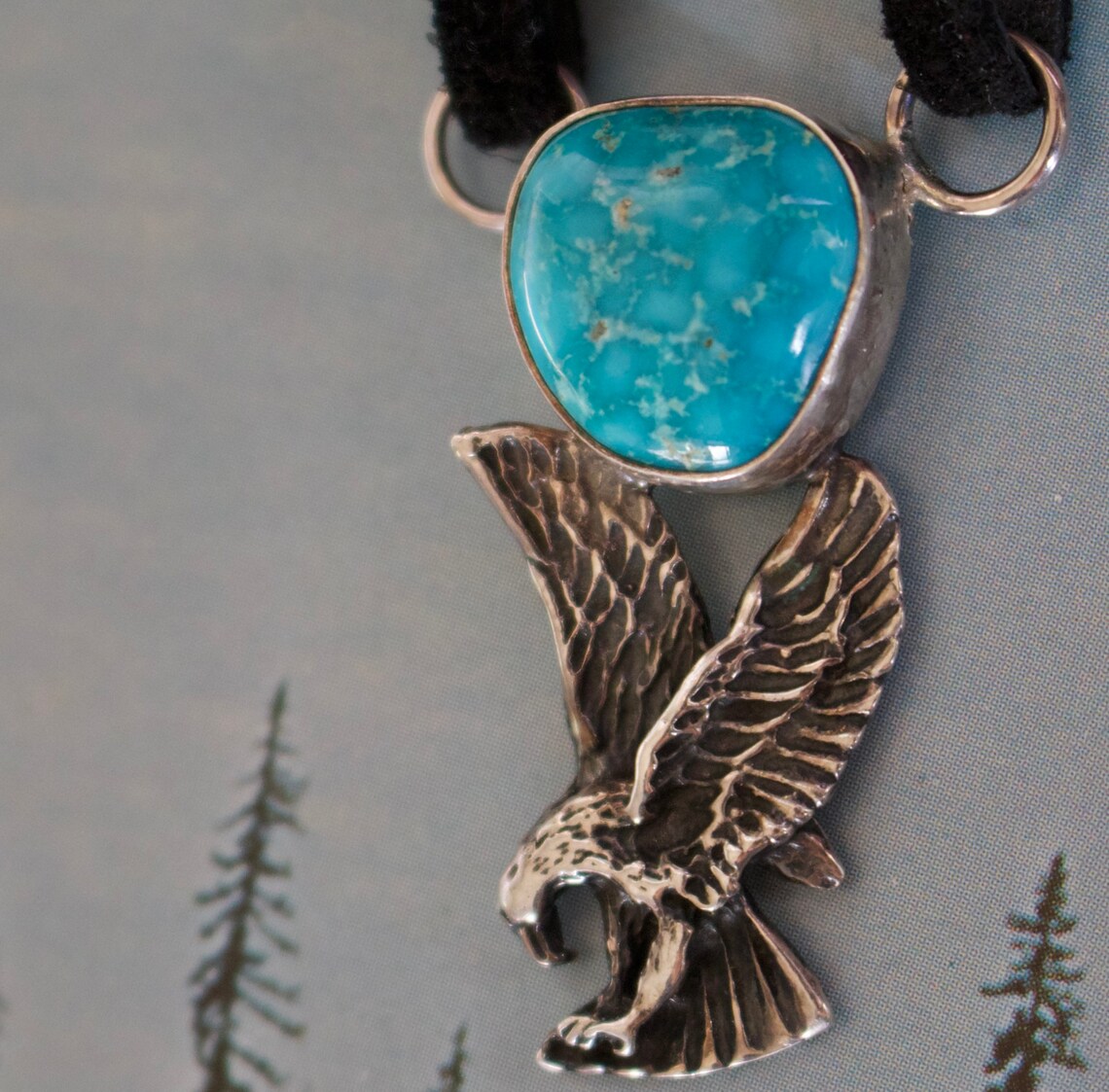 Turquoise Eagle Necklace - Etsy
