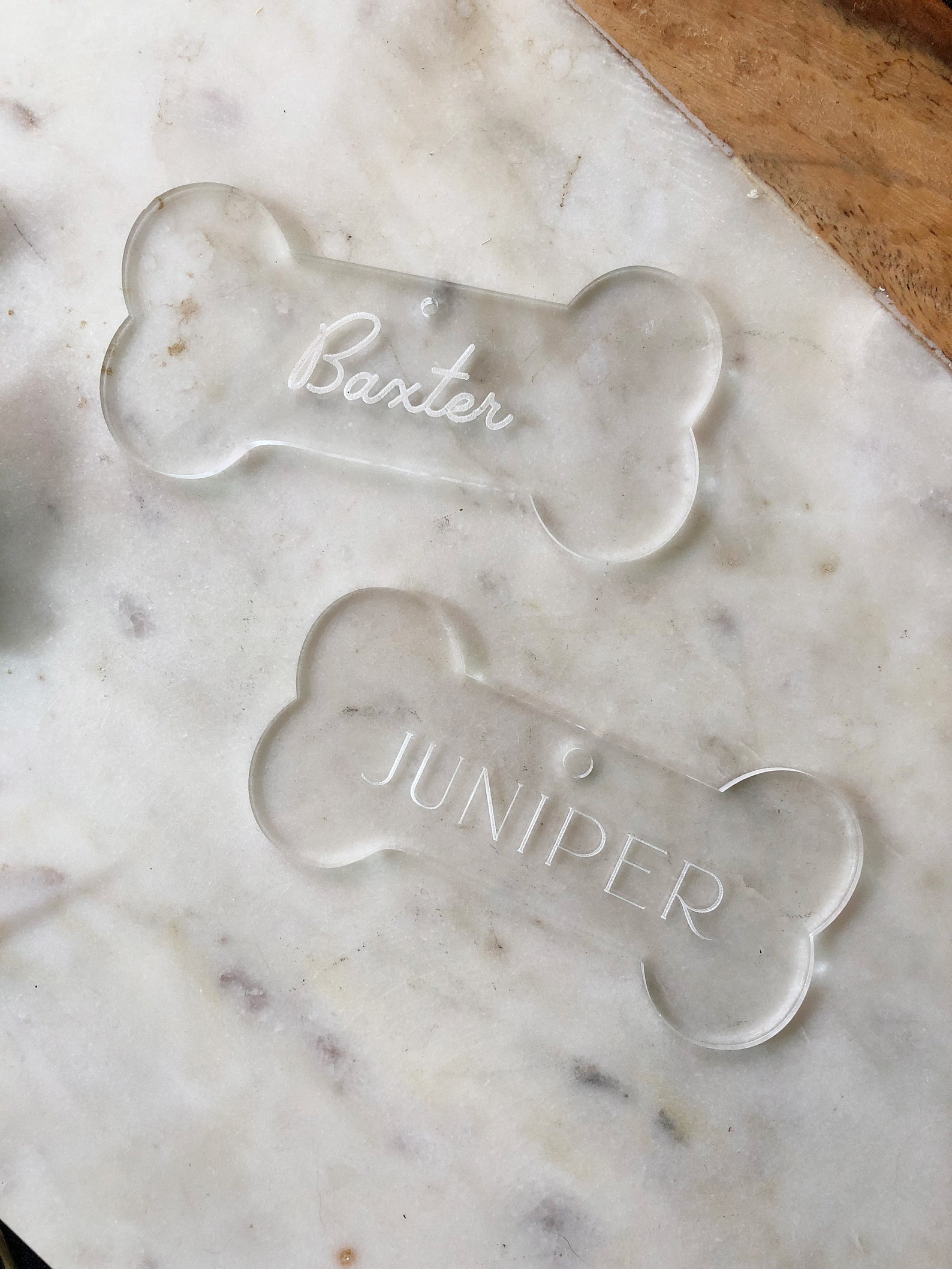Engraved Acrylic Dog Bone Ornament - Custom Pet Gift - Etsy