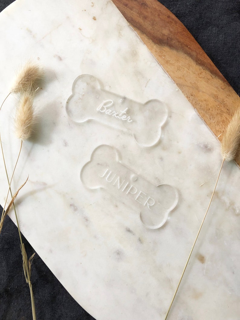 Engraved Acrylic Dog Bone Ornament - Custom Pet Gift - Etsy