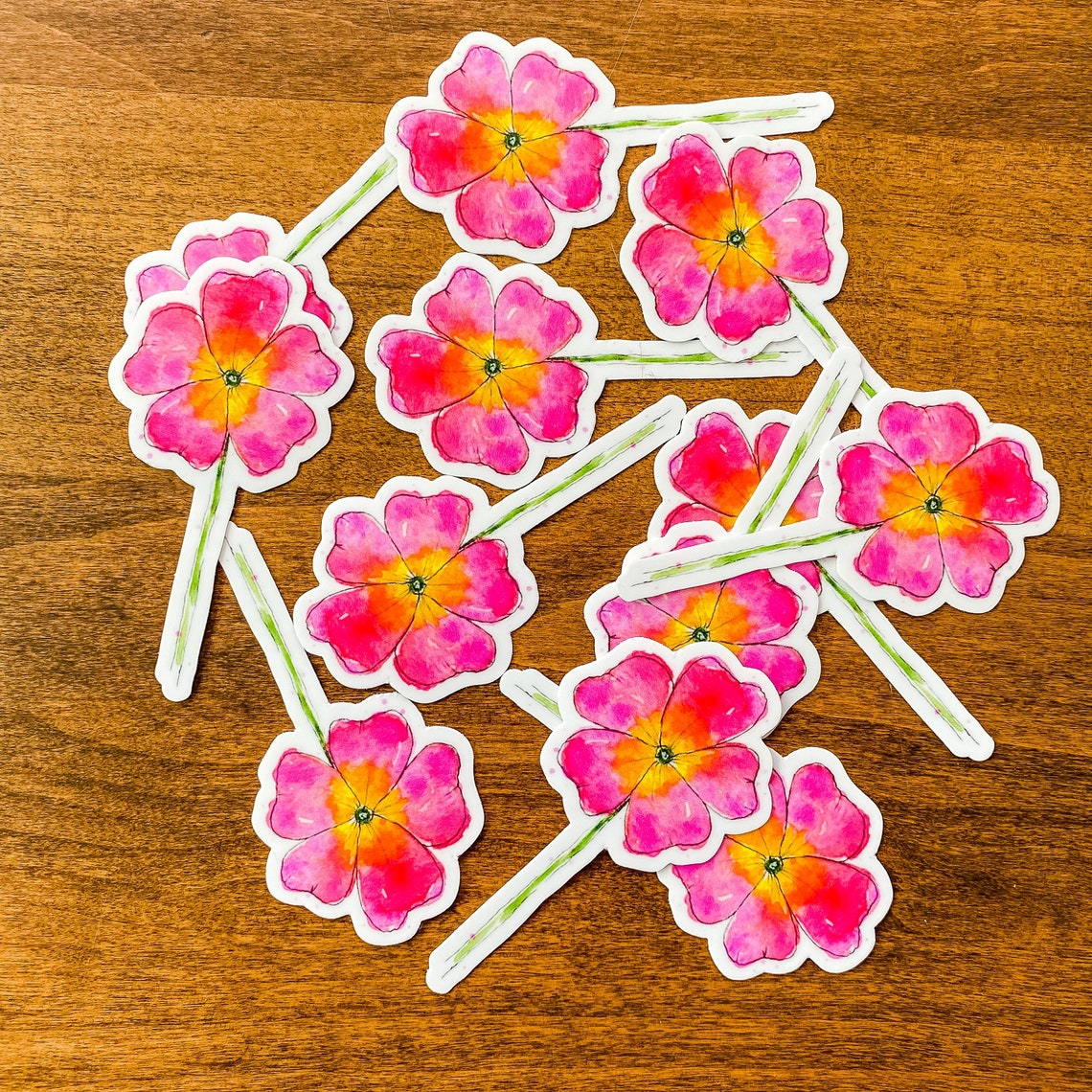 Primrose February Birth Month Flower Sticker, Pink Winter Flowers ...