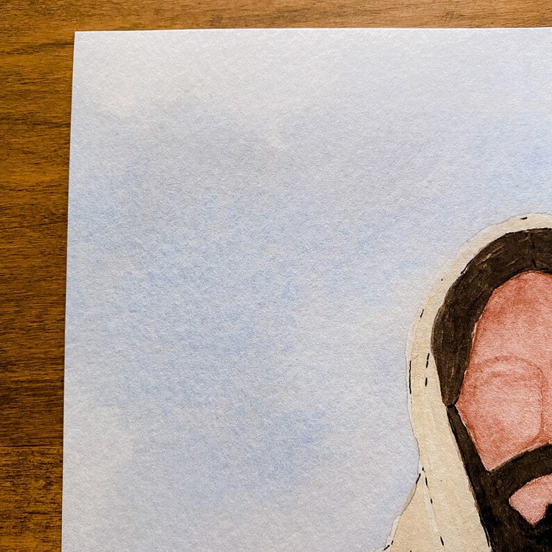 Jehovah Watercolor Print, Jesus Christ Faceless Portrait, LDS Christian ...