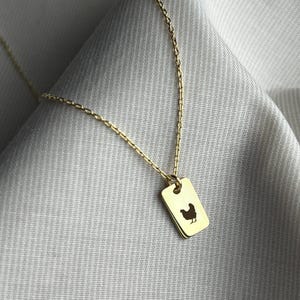 Chicken Necklace - 14K Gold Plated - Farm Jewelry - 925K Sterling ...