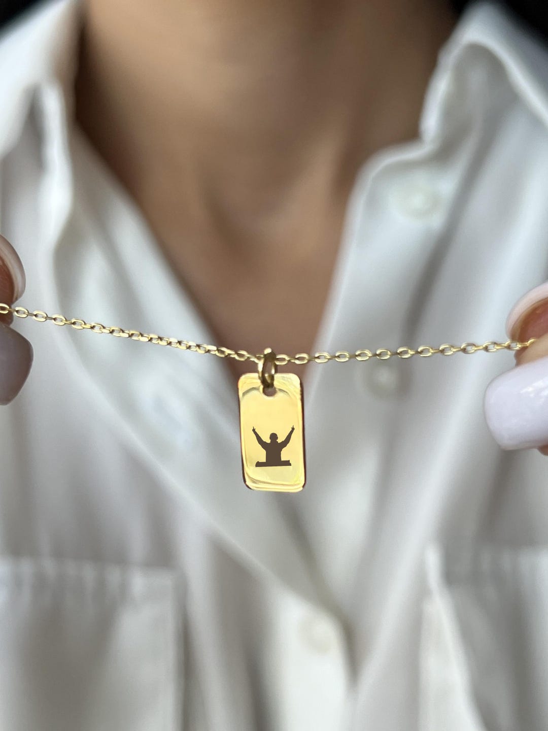 DJ Necklace - 14K Gold Plated - Music Jewelry - 925K Sterling Silver ...