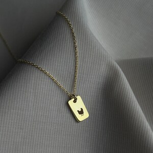Chicken Necklace - 14K Gold Plated - Farm Jewelry - 925K Sterling ...
