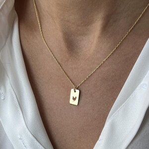 Chicken Necklace - 14K Gold Plated - Farm Jewelry - 925K Sterling ...