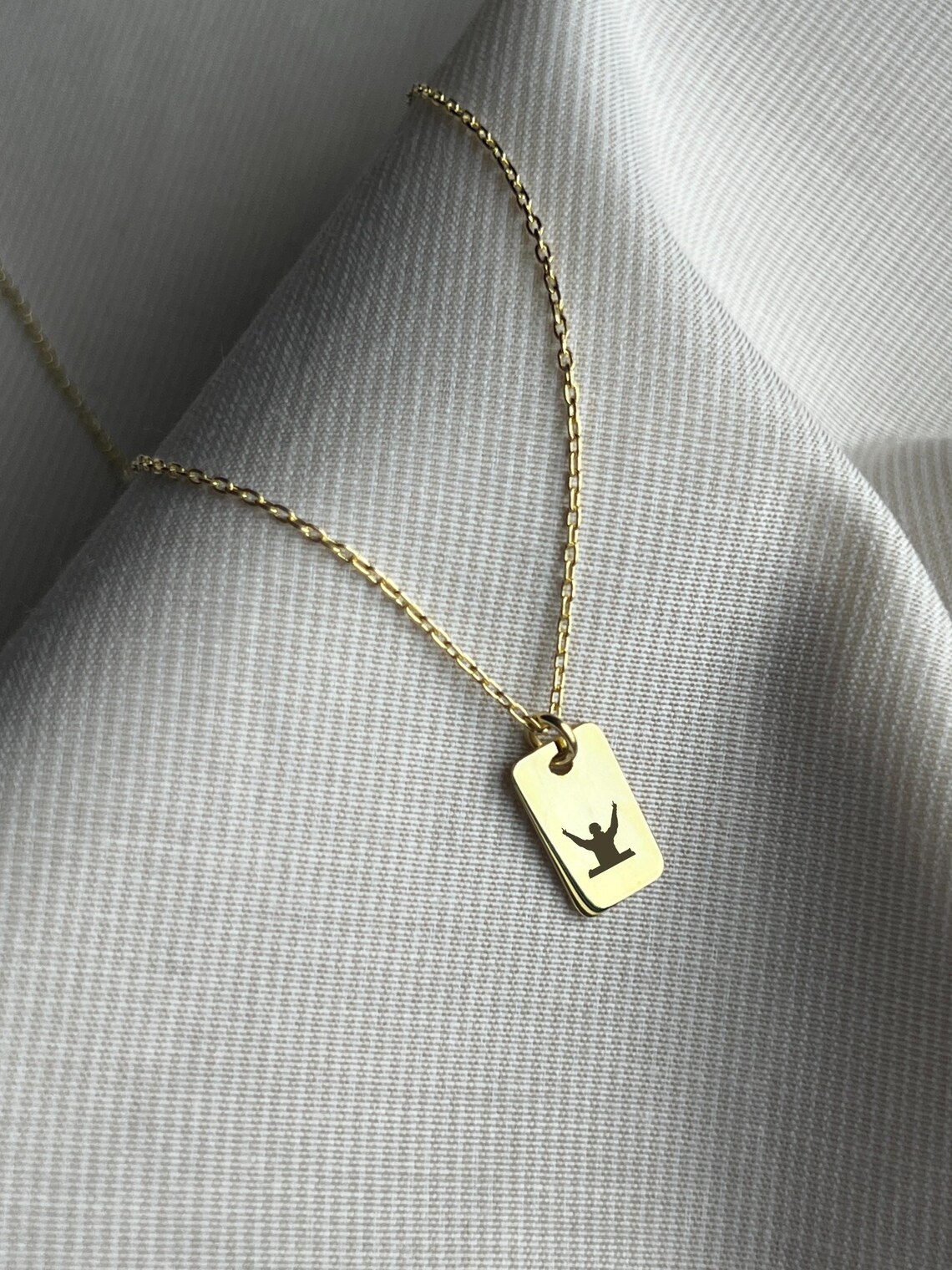 14K Gold Plated DJ Necklace: Sterling Silver Music Jewelry - Etsy