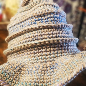 Custom Twisted Witch Hat Crochet Goth Hat Witchy Cottage Core ...