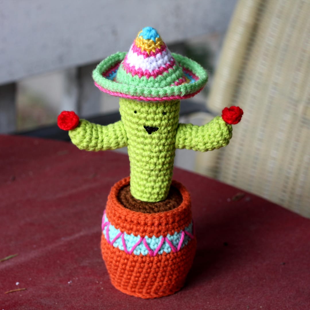 Carlos the Cactus Knit Crochet Cactus Pincushion - Etsy