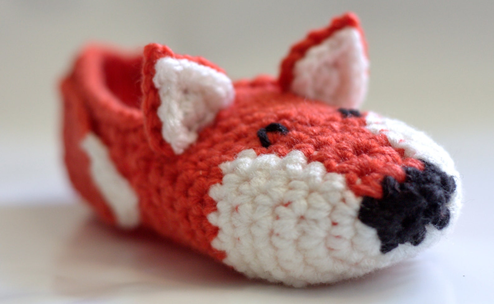 Crochet Fox Slippers Women Men Girl Boy - Etsy