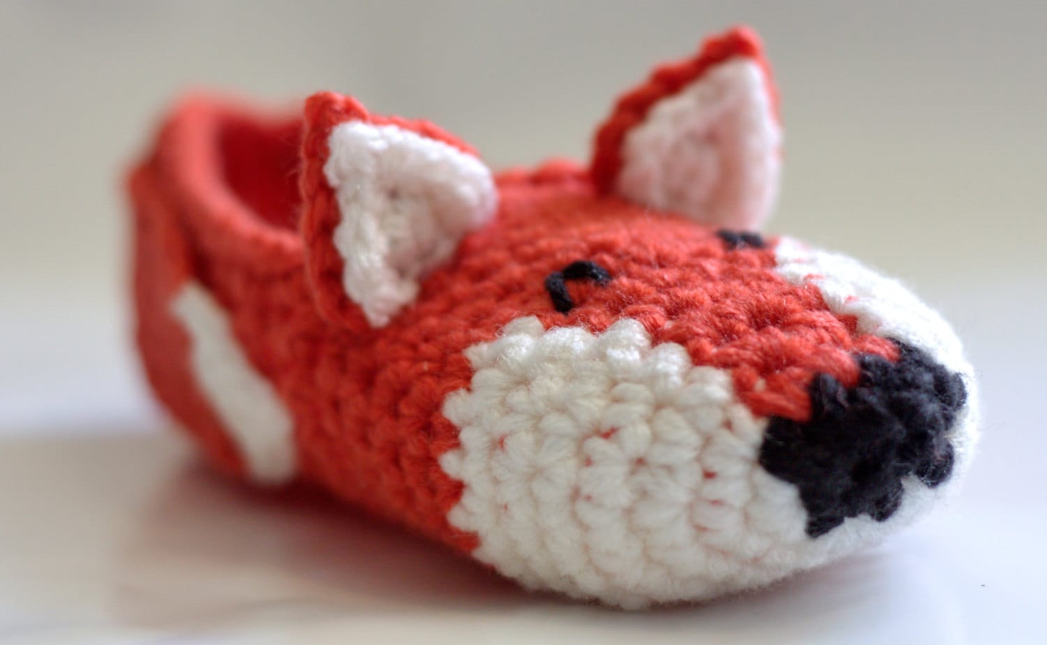 Crochet Fox Slippers Women Men Girl Boy - Etsy