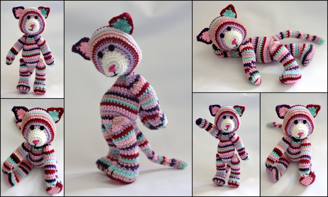Lily the Cat Crochet Stuffed Toy Knitted Plushie Soft Toy - Etsy