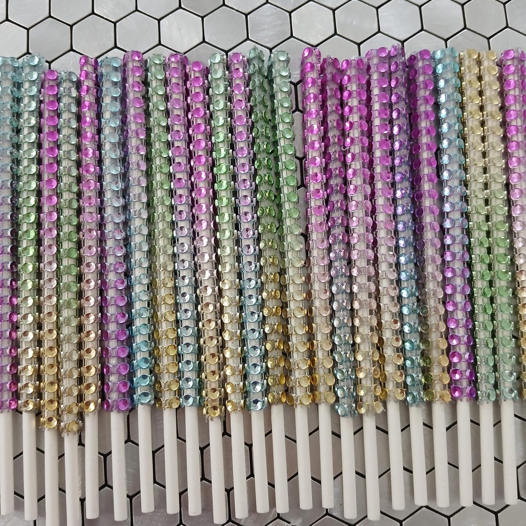 100 Rainbow Bling Cake Pop Sticks 6 Inch Sticks Perfect for Parties ...