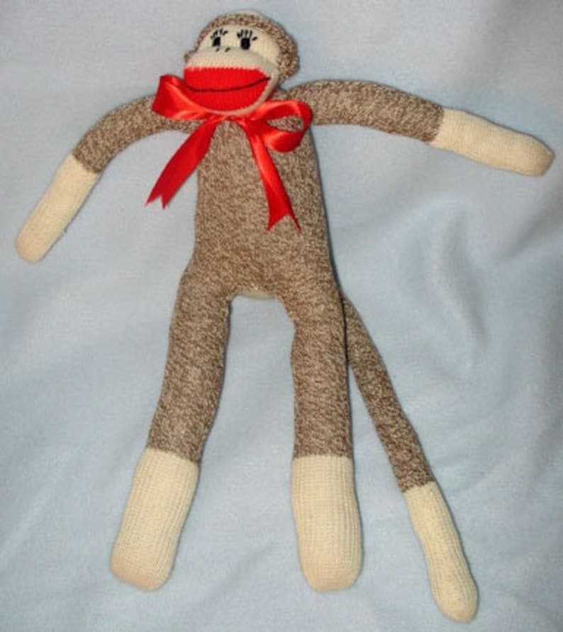 19in Replica Antique Red Heel Large Sock Monkey - Etsy