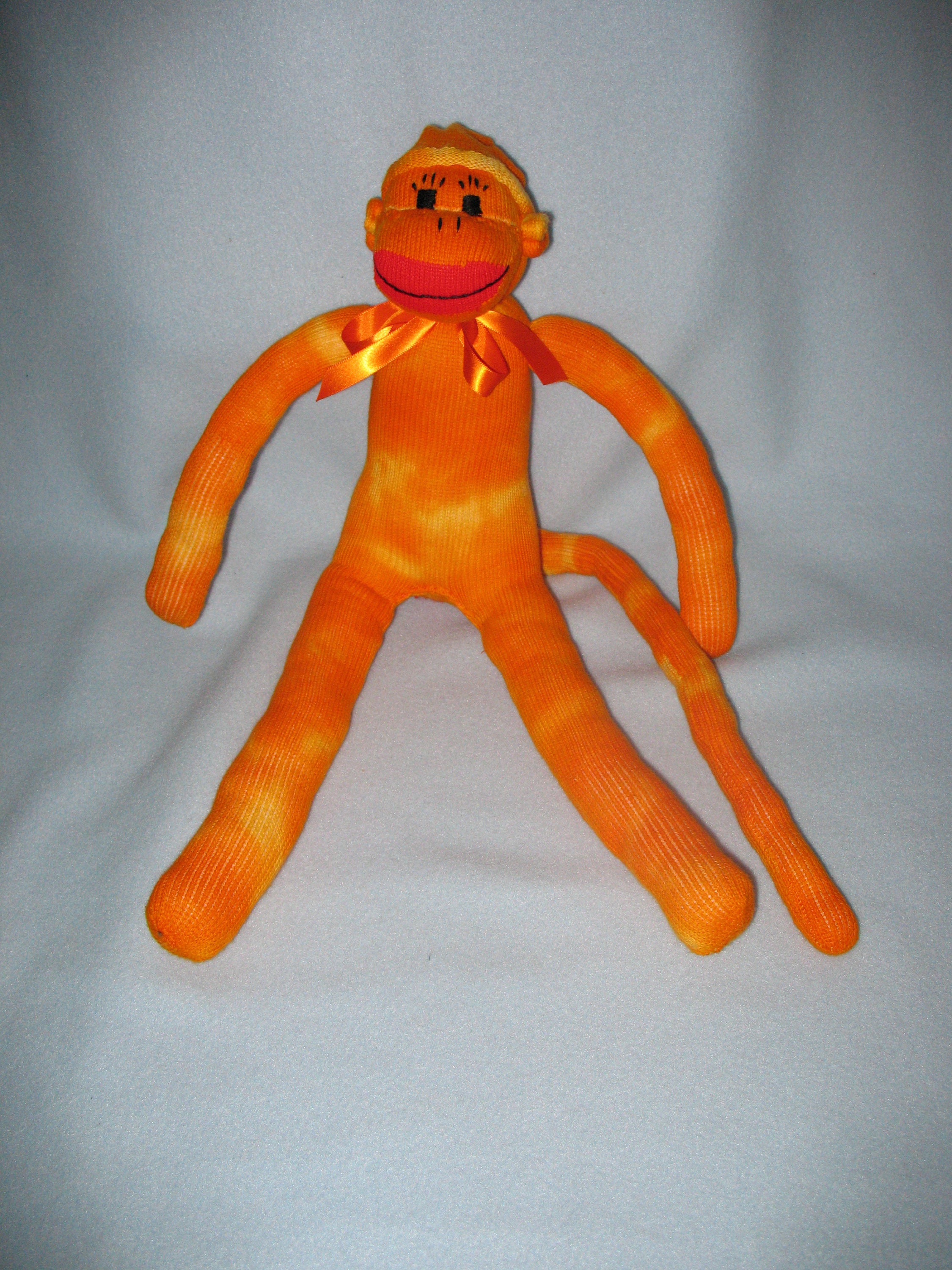 Tie Dye 19in Red Heel Large Sock Monkey - Etsy