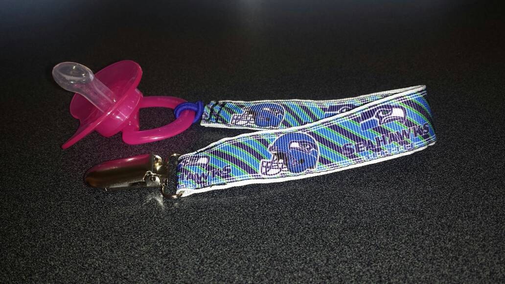 Seahawk Team Spirit Pacifier Binky Clips | Etsy