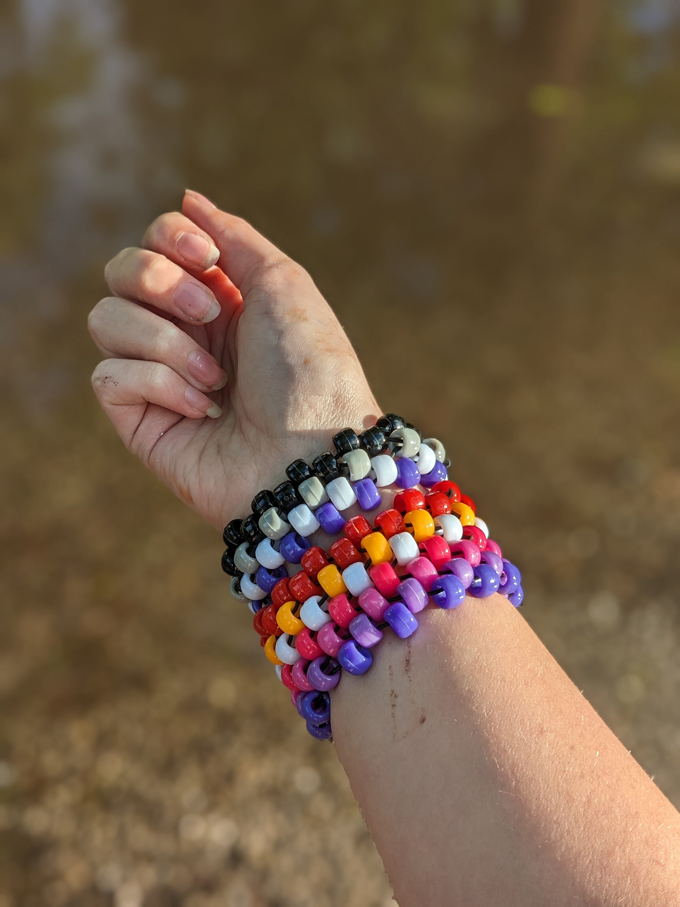 CUSTOM Pride Flag Kandi Cuffs - Etsy