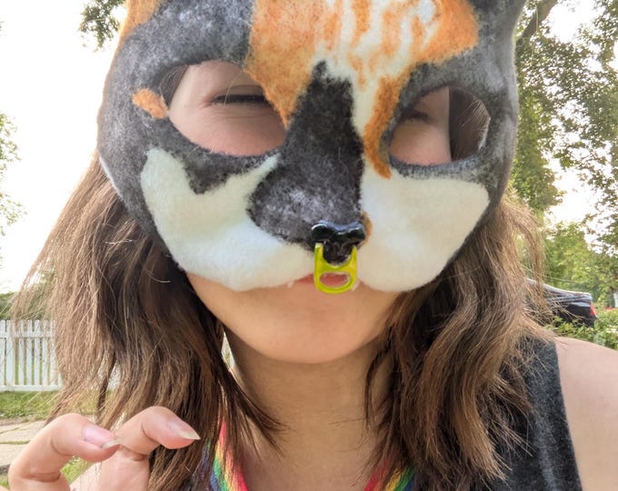 Simple Calico Cat Mask!! - Etsy
