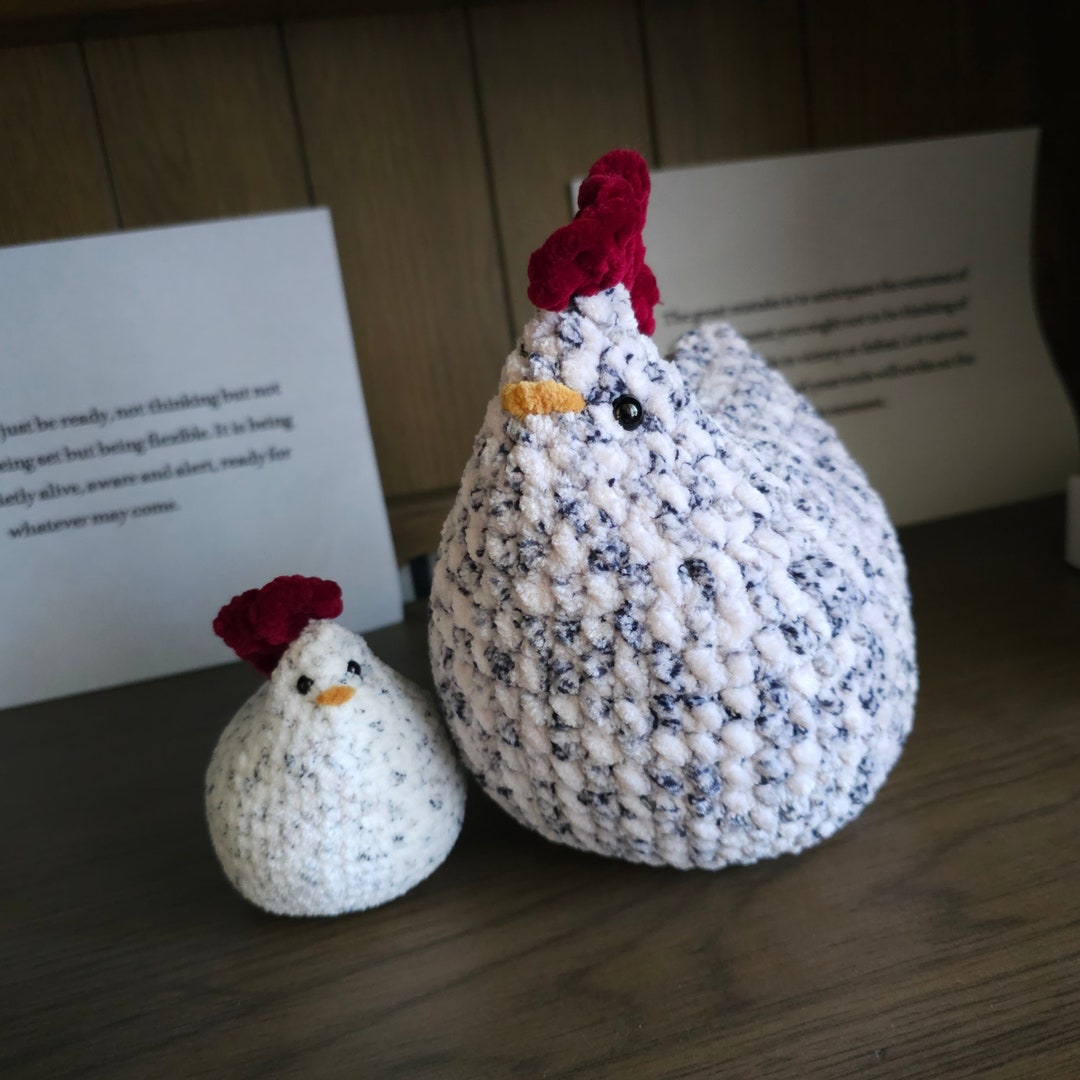 Mabel Chicken WEEBLE WOBBLE Large Amigurumi Chenille Weighted Plush! - Etsy