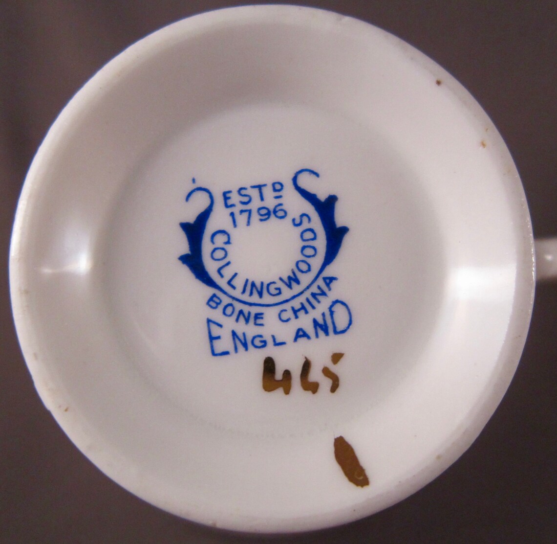 Collingwood Bone China Cup and Saucer (465) - Blue Flowers - England ...