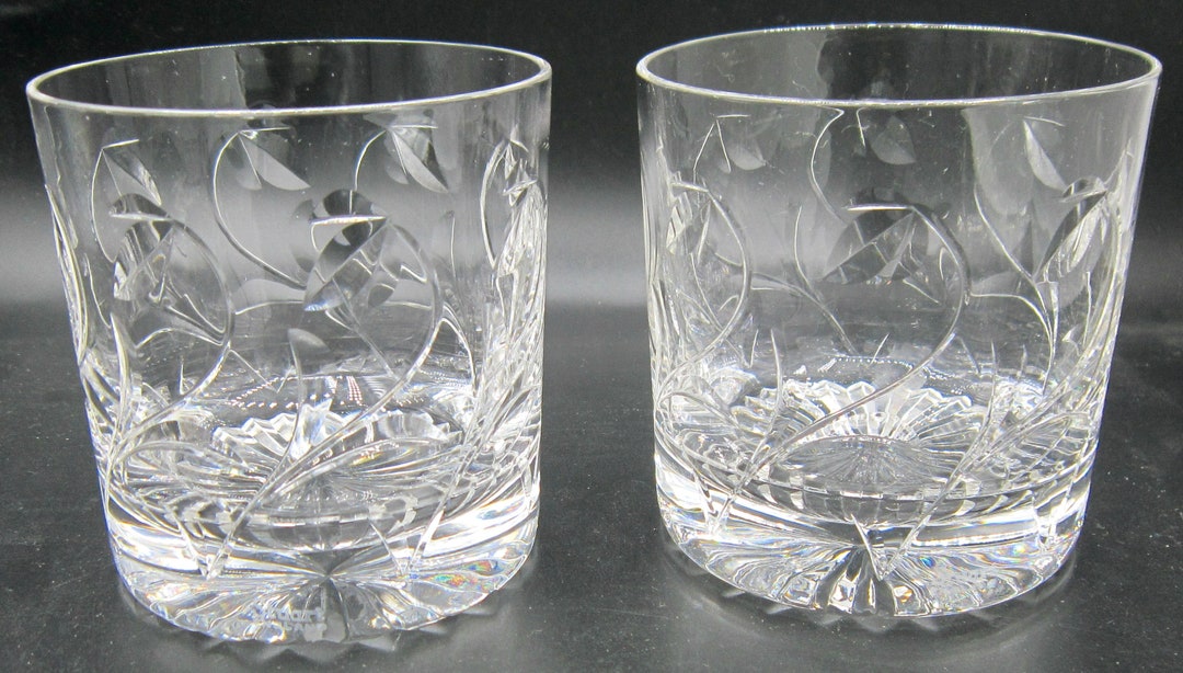 Stuart Minuet Crystal Old Fashion Glasses (3.25 In.) - England - - Etsy