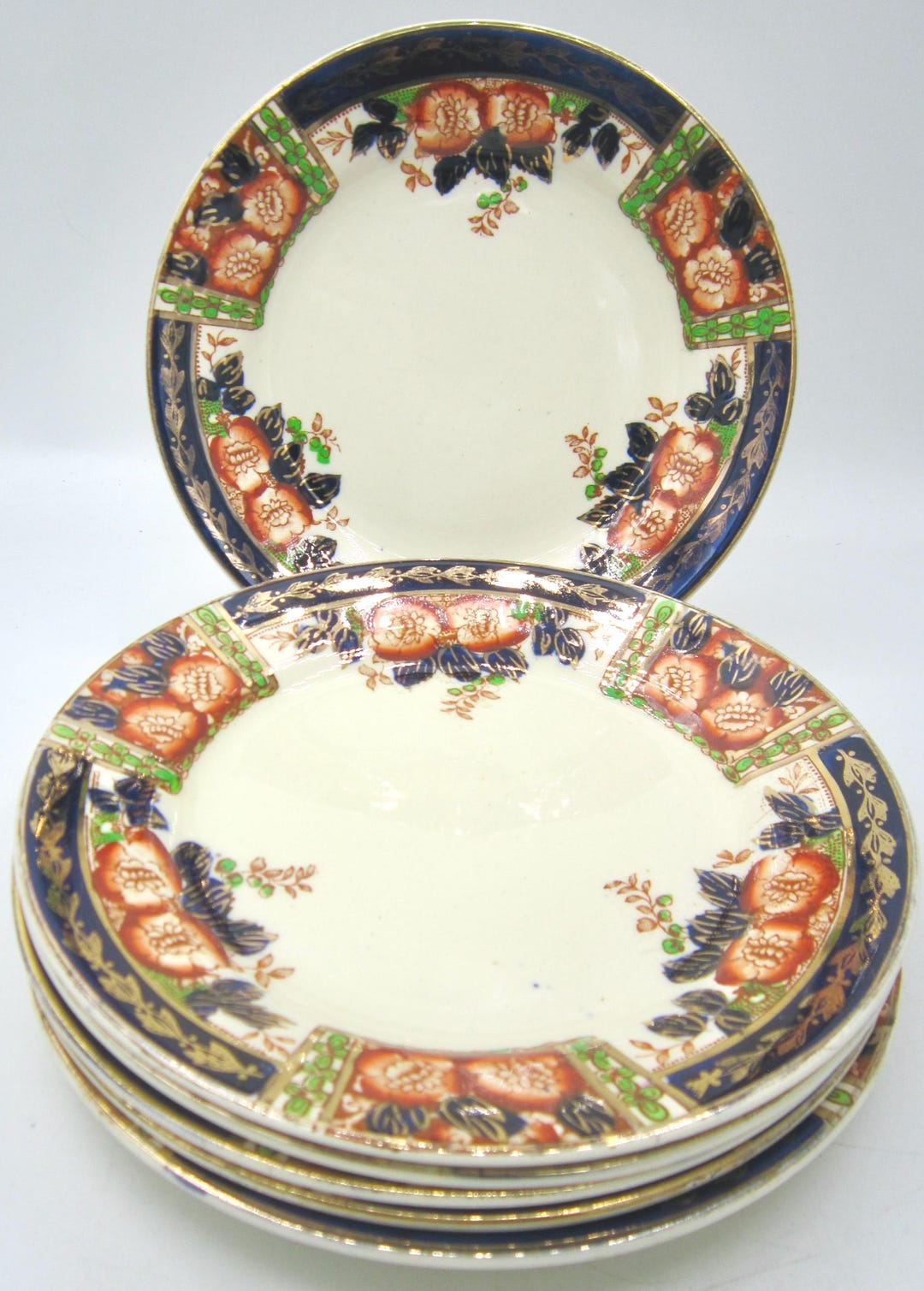 Thomas Hughes and Son Windsor Derby Bread and Butter Plates (6 ...