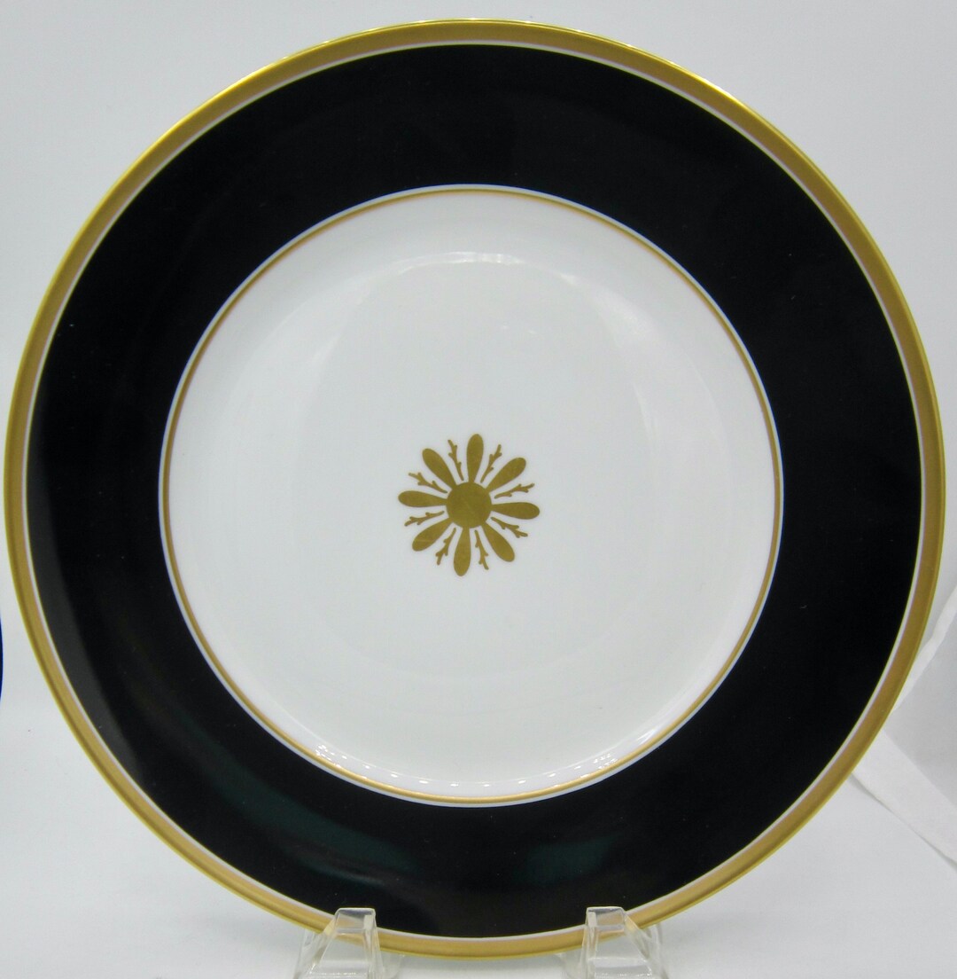 Richard Ginori Visconte Black Dinner Plate - Italy - Etsy