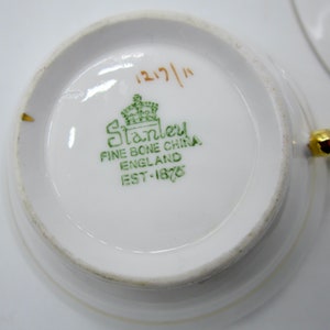Stanley Bone China Teacup and Saucer (1217) Gold Accents - England ...