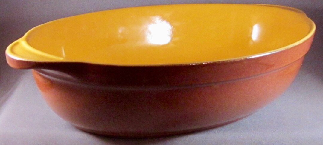 Denby Spice Oval Open 2.5 Quart Casserole 10.75 In. Yellow - Etsy