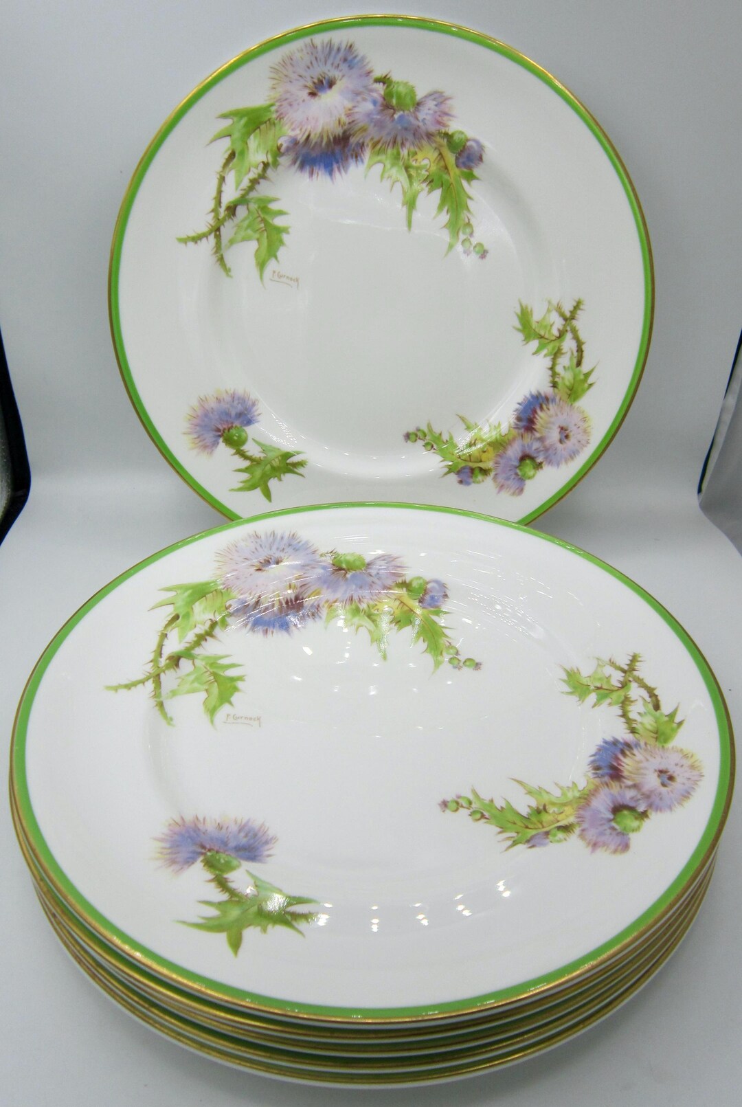 Royal Doulton Glamis Thistle (H4601) Bone China Dinner Plates (6 ...