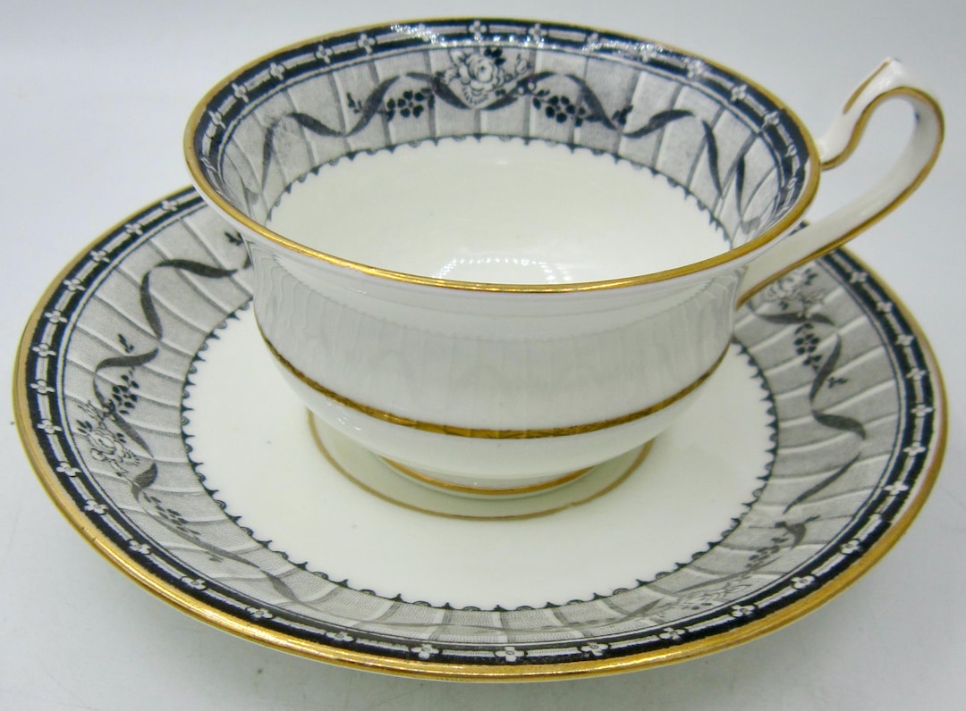 Samuel Radford (fenton) Teacup and Saucer - 3809 Black - England - Etsy