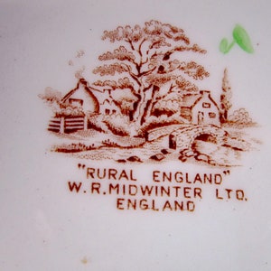 W.R. Midwinter Rural England Brown Multi-colour Hanging Chop Plate (12.25 In.) - England - - Etsy