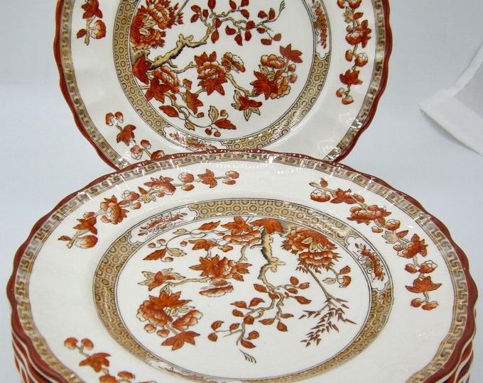 Copeland Spode Indian Tree Rust Bread and Butter Plates (6) - Old Mark ...