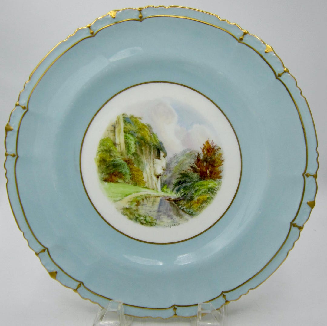 Royal Crown Derby Derby Plate (10 In.) - Lion Rock, Dovedale by WEJ ...