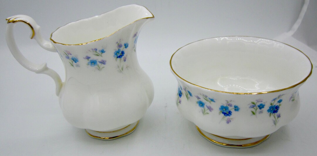 Royal Albert Memory Lane Bone China Mini Creamer and Open Sugar Bowl ...