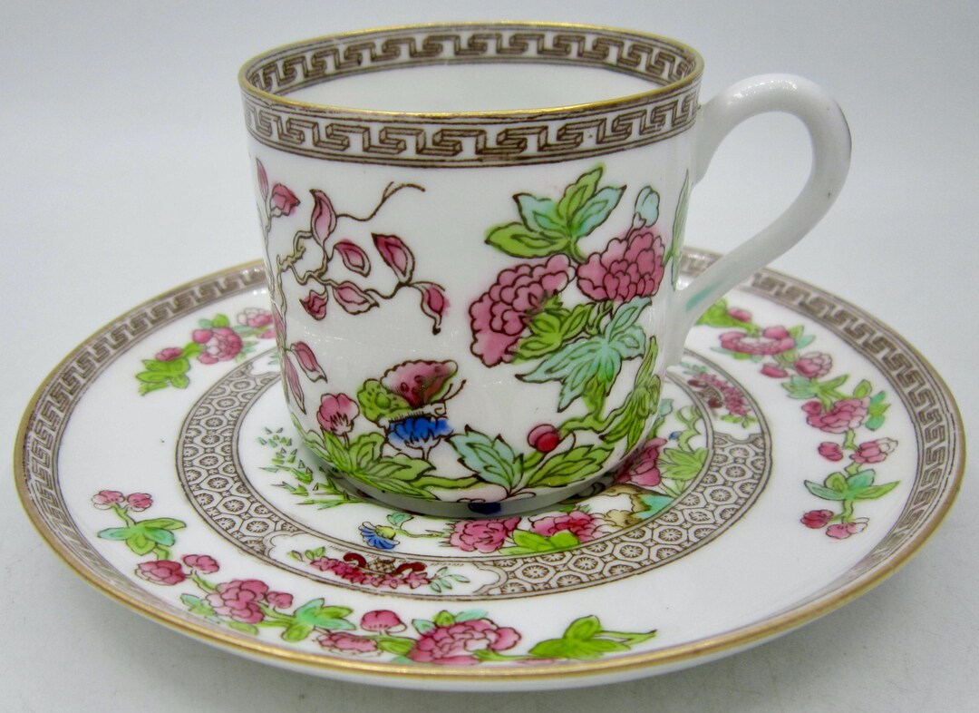 Copeland Spode Indian Tree (smooth Gold Trim) Demitasse Cup and Saucer - England - - Etsy